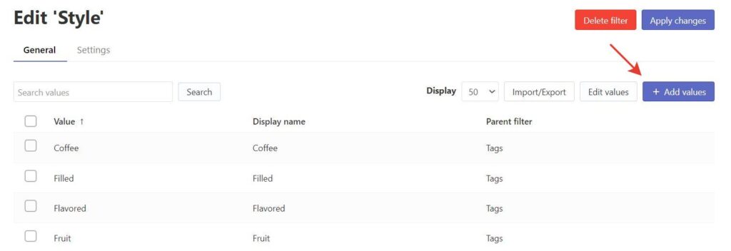 Creating and merging filters | Searchanise Documentation