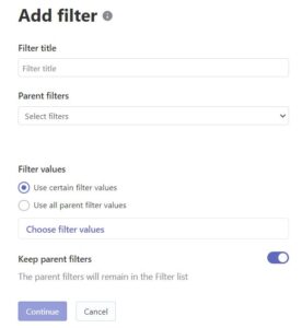 Creating and merging filters | Searchanise Documentation