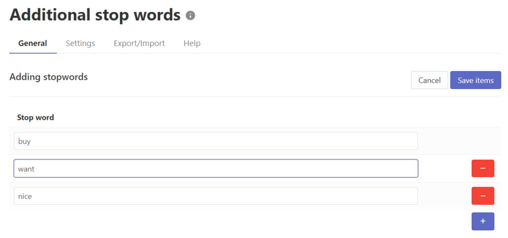 Using Stop Words | Searchanise Documentation